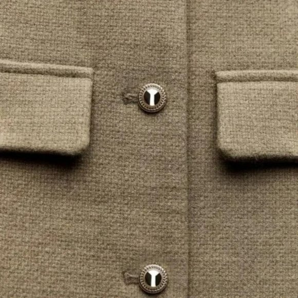 Zara | Jackets & Coats | Zara Cropped Flap Jacket | Poshmark